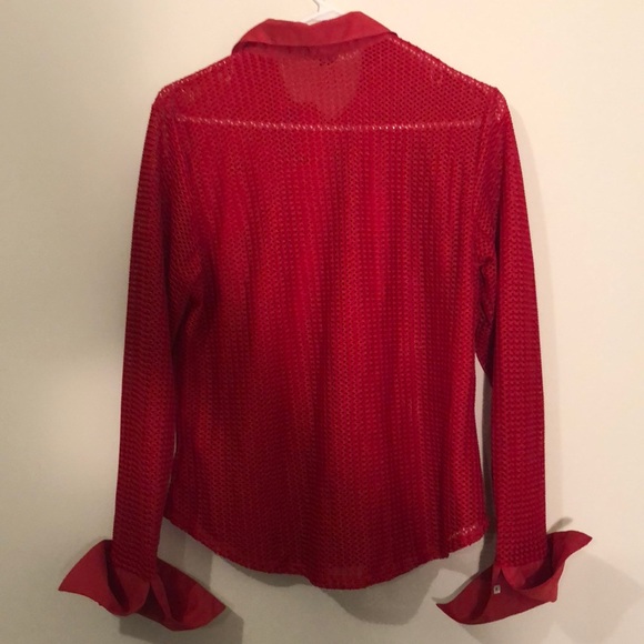Maria Gabrielle | Tops | Red Womens Maria Gabrielle Blouse Xl | Poshmark